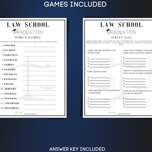 Modern Law School Graduation Games Bundle for Fun Party - Lawyer ...