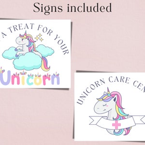 Unicorn Adoption Party Signs: Printable Birthday Activity (instant ...