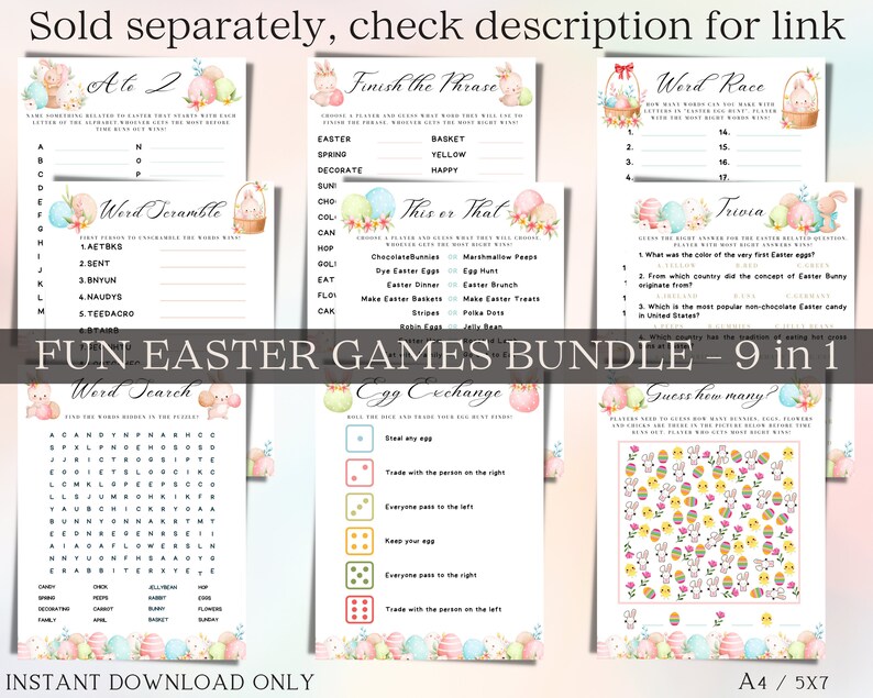 Easter Outdoor Scavenger/ Treasure Hunt Clue Game - Egg Hunt With Clues ...