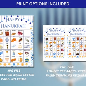 Hanukkah/ Chanukah Bingo Game for a Fun Activity With Kids, Family or ...