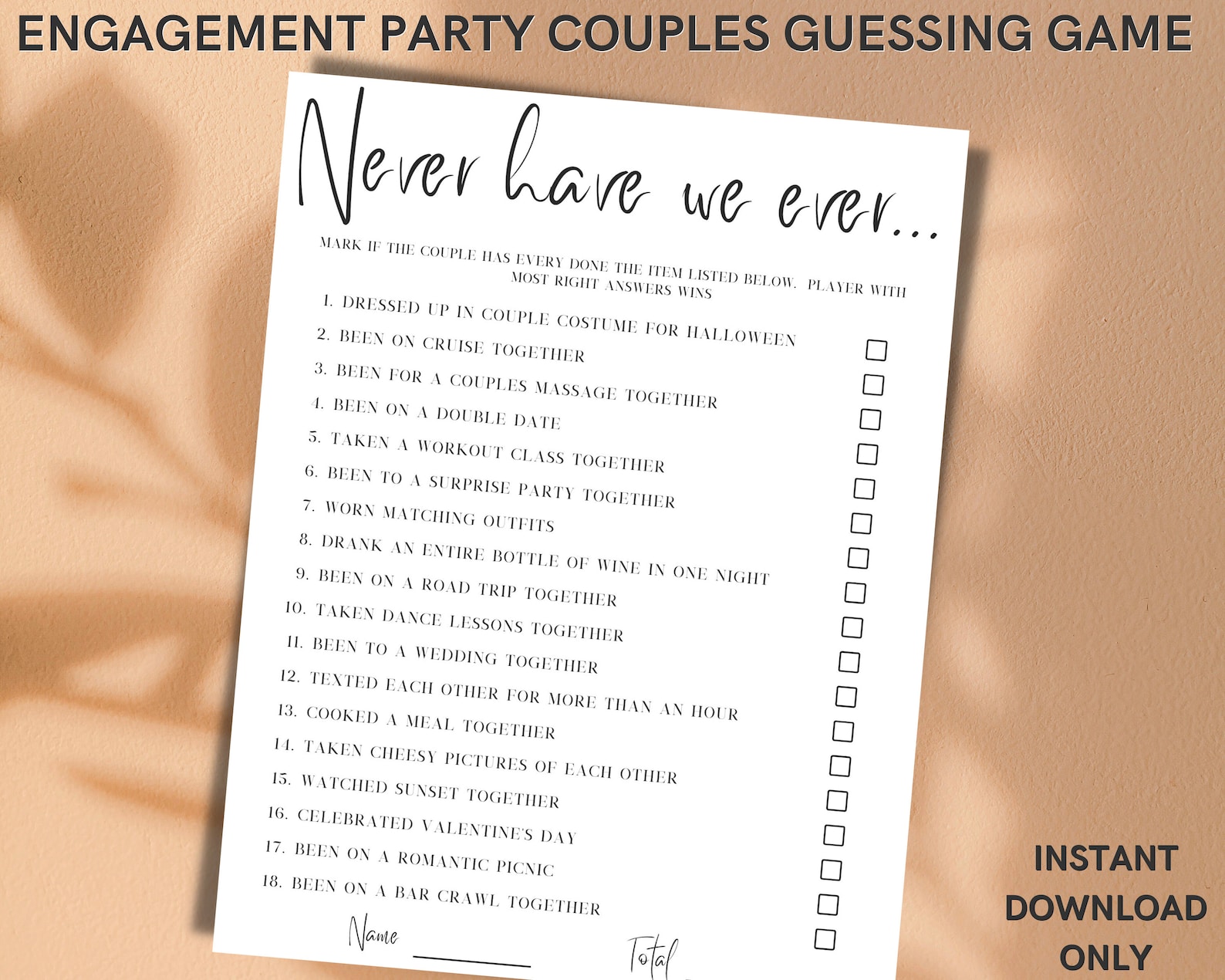 Engagement Party Couples Guessing Game for a Save the Date or - Etsy