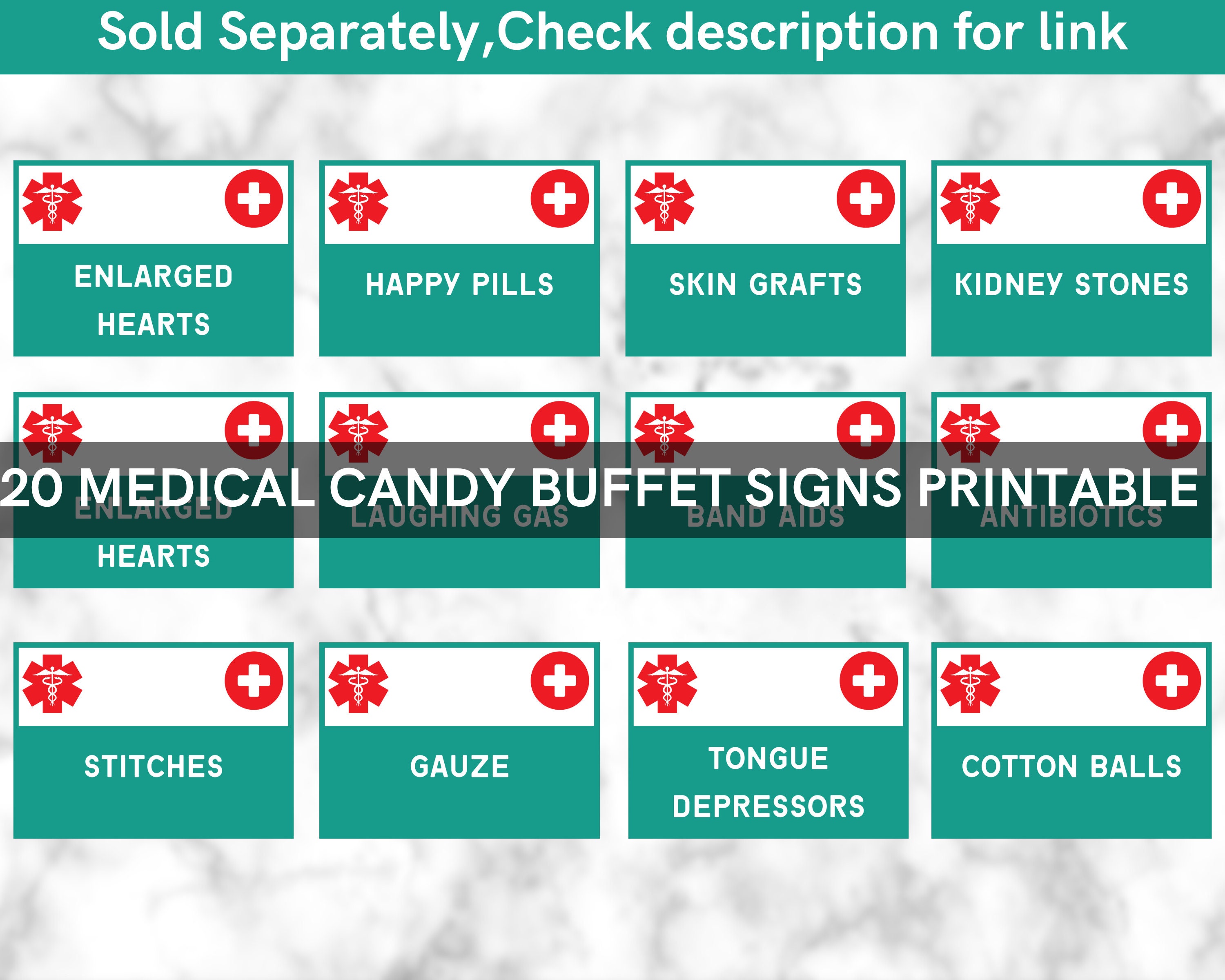 Medical Party Food Labels: Nurse Doctor Graduation, Retirement (instant ...