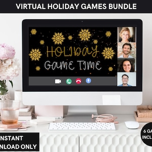 Virtual Holiday Games Bundle for an Online Holiday Party With | Etsy