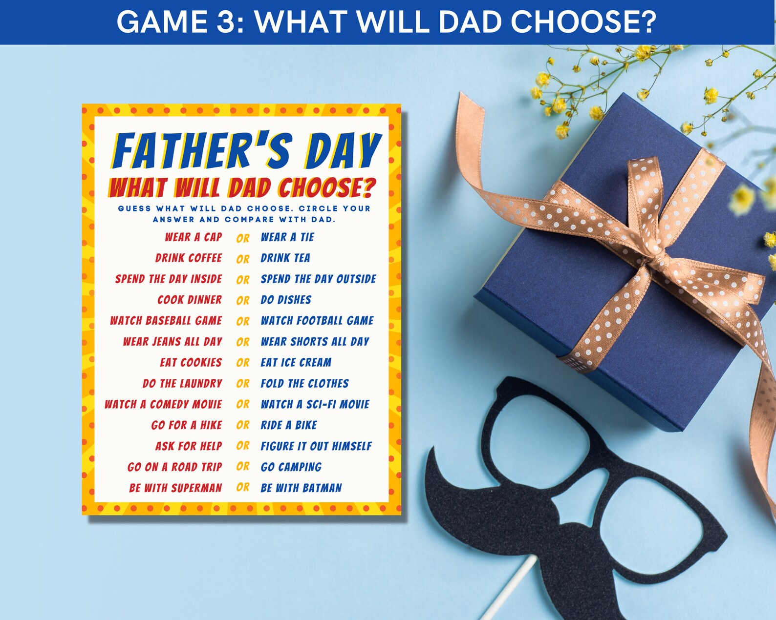 Father's day party games bundle for fun activity with dad | Etsy