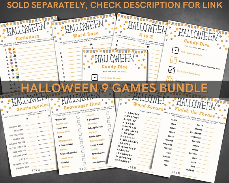 Halloween Scavenger Hunt Game Printable for Kids Picture or - Etsy