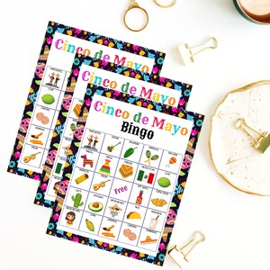 Cinco De Mayo Bingo Cards for a Fun Activity With Kids Family | Etsy