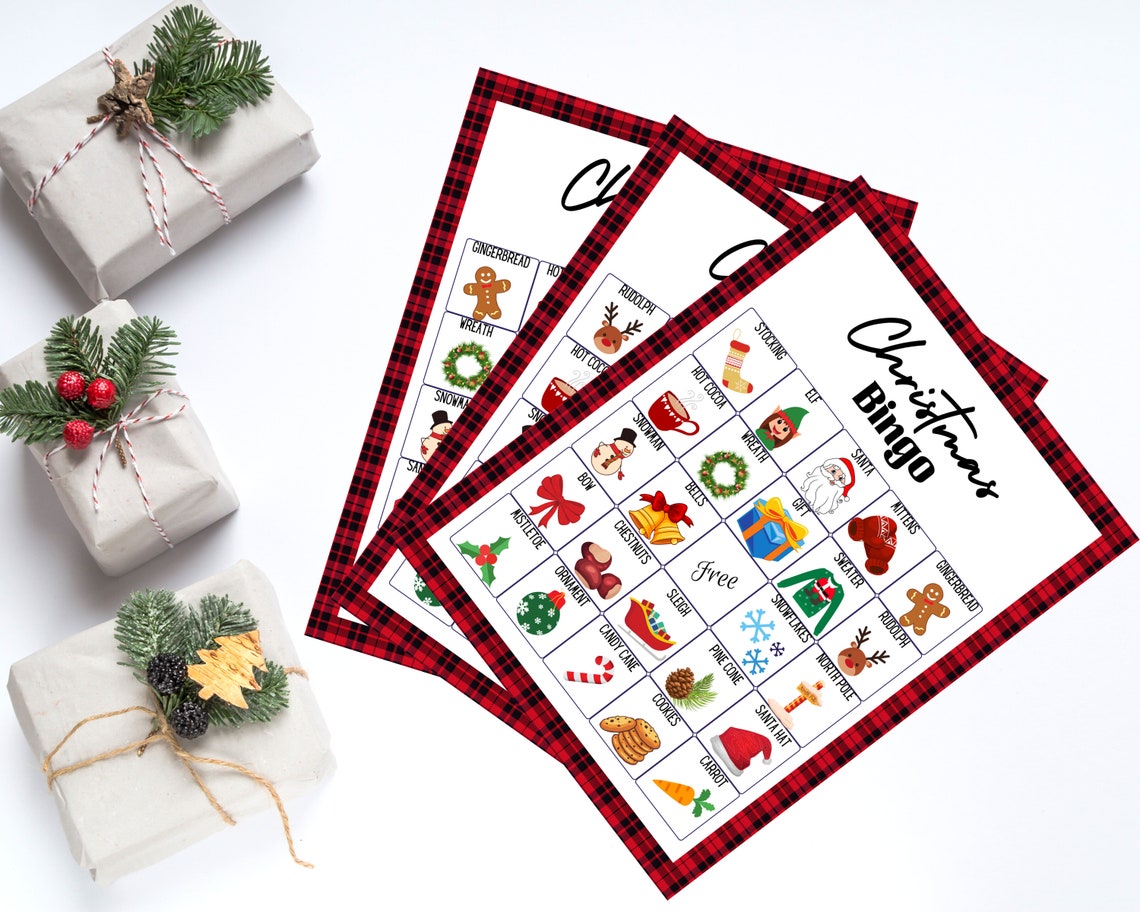 Kids Christmas Bingo Game for Fun Holiday Activity With Family - Etsy
