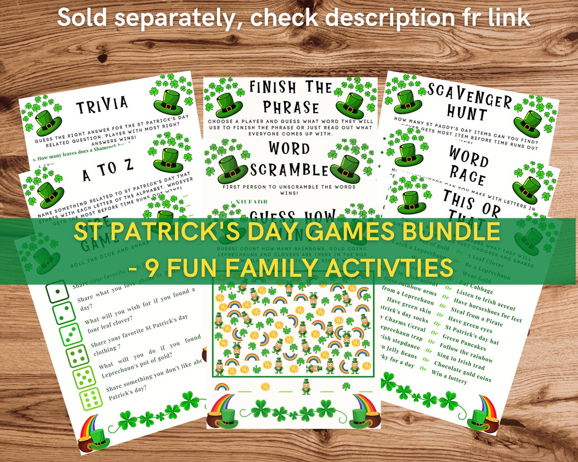 St Patrick's Day Feud Game for a Fun Activity With Family or Friends ...