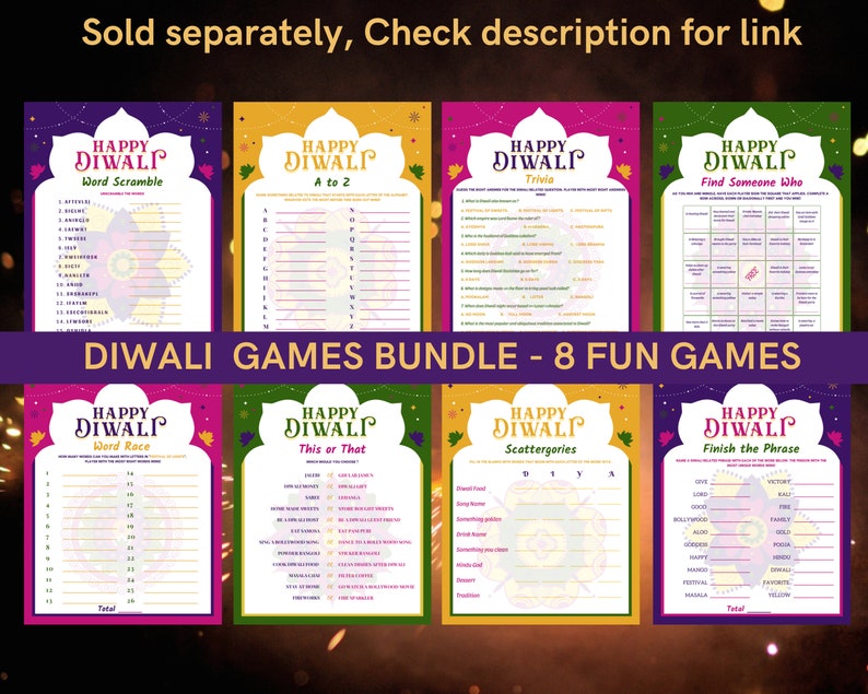 Diwali Kids Scavenger Hunt Game for a Fun Desi Indian Holiday - Etsy