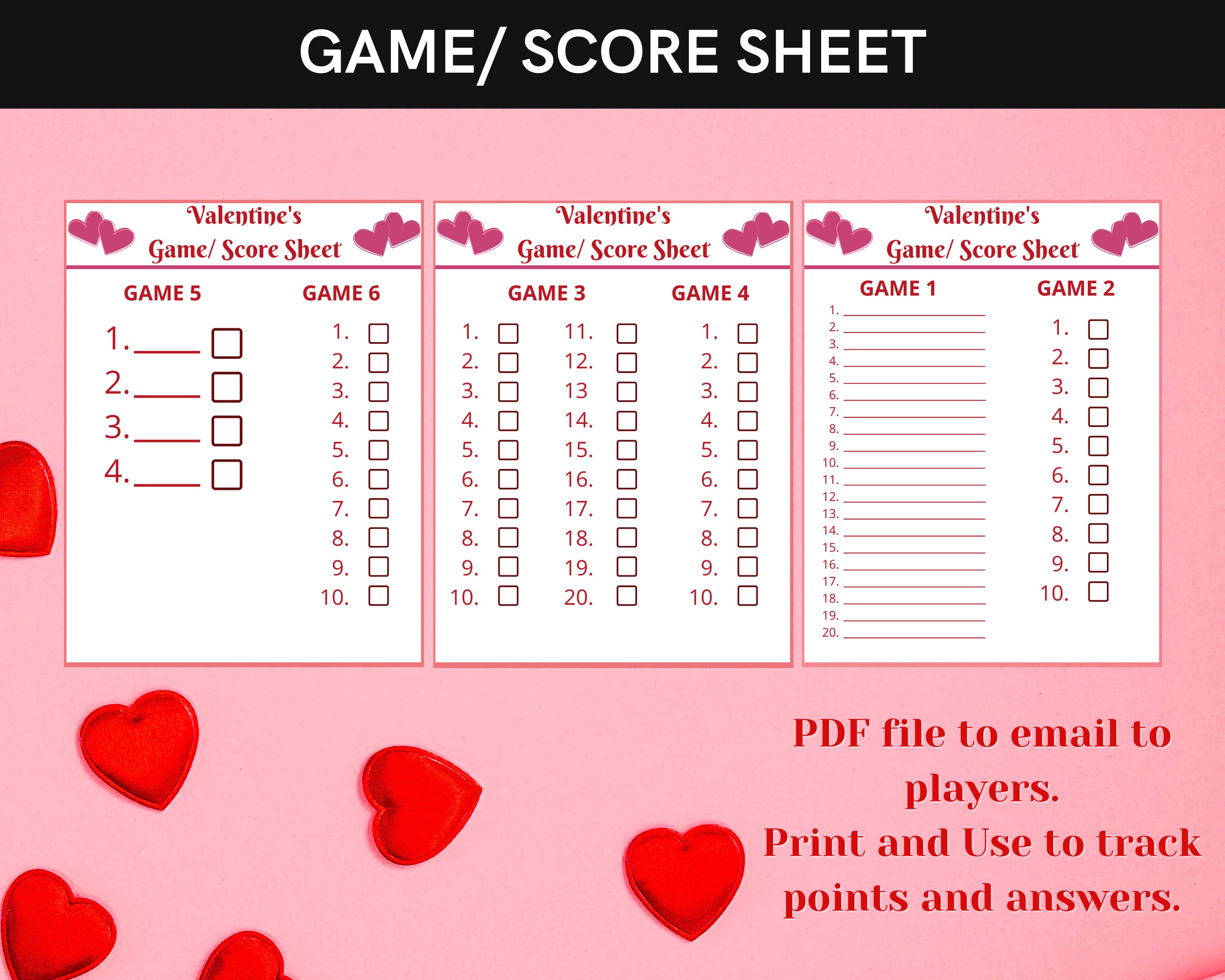 Virtual Valentines Games Bundle for an Online or Zoom Party | Etsy