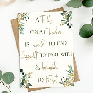 Teacher End of Year or Retirement Gift Printable School - Etsy