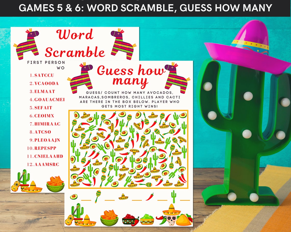 Cinco De Mayo Games Printable Bundle for Fun Activity With - Etsy