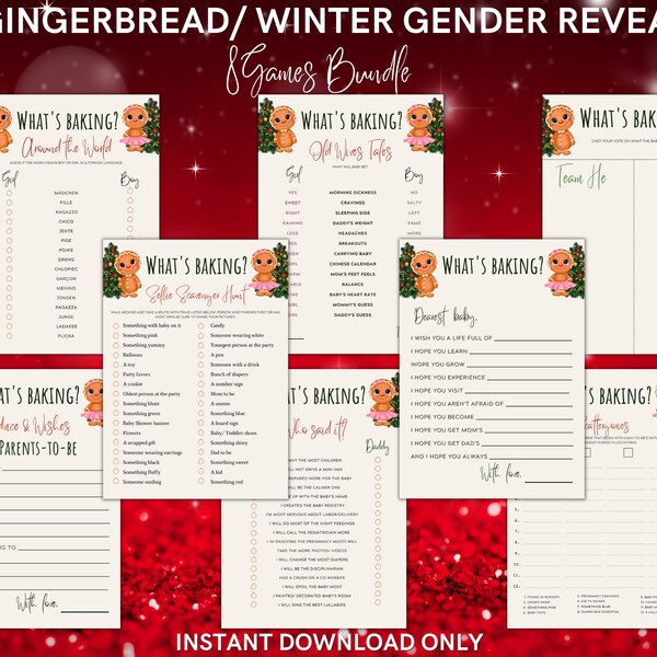 Gingerbread Gender Reveal - Etsy