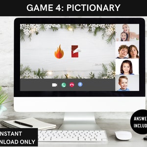 Virtual Christmas Games Bundle for an Online Holiday Party for Kids ...