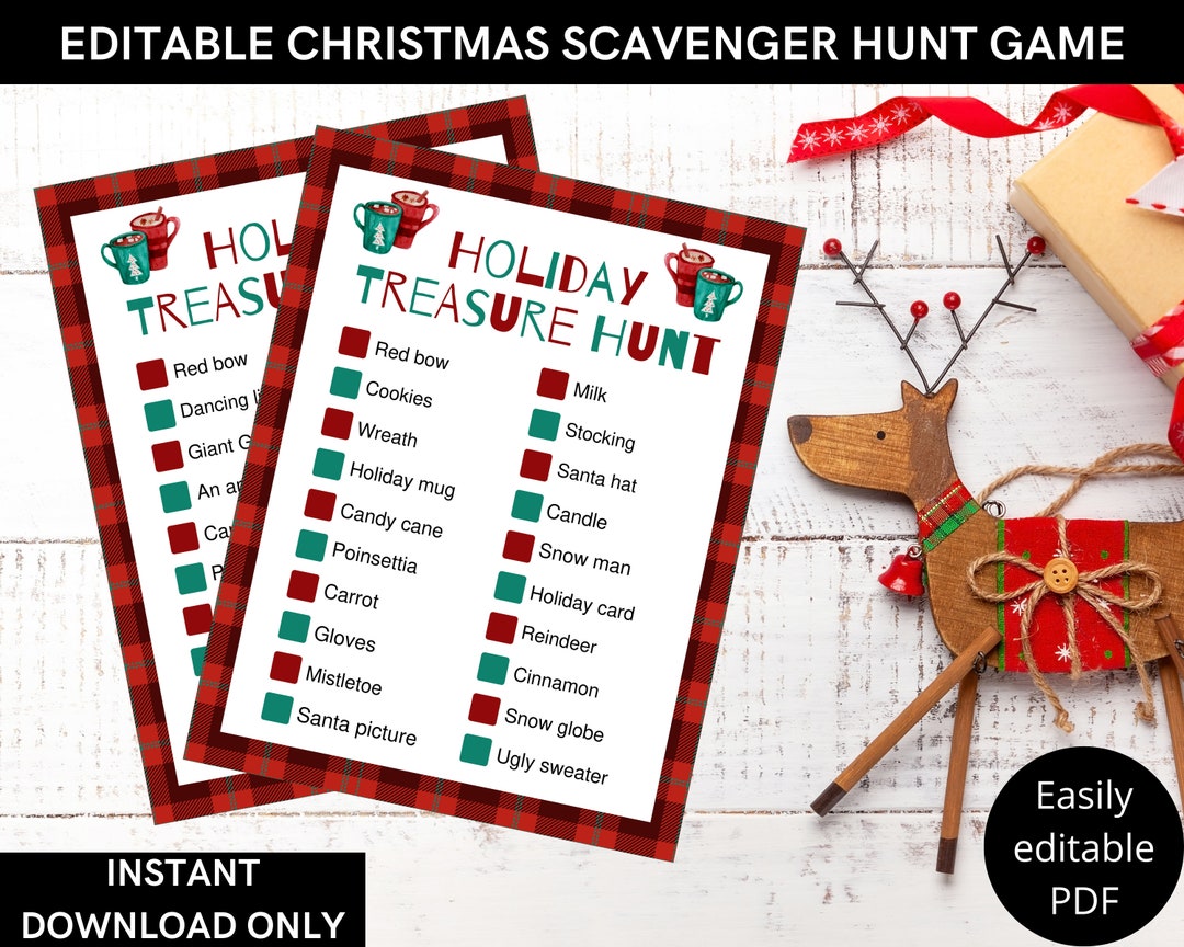 Kids Christmas Scavenger Hunt Game for Fun Holiday Activity - Etsy
