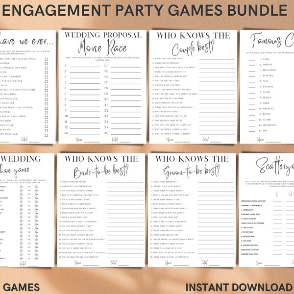 Engagement Party Games - Etsy