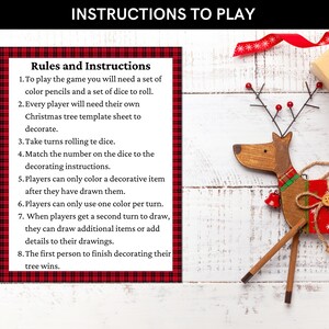Christmas Roll the Dice to Decorate a Tree Coloring Game for Family ...