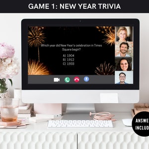 Virtual New Year Games Bundle for an Online Party With Family | Etsy