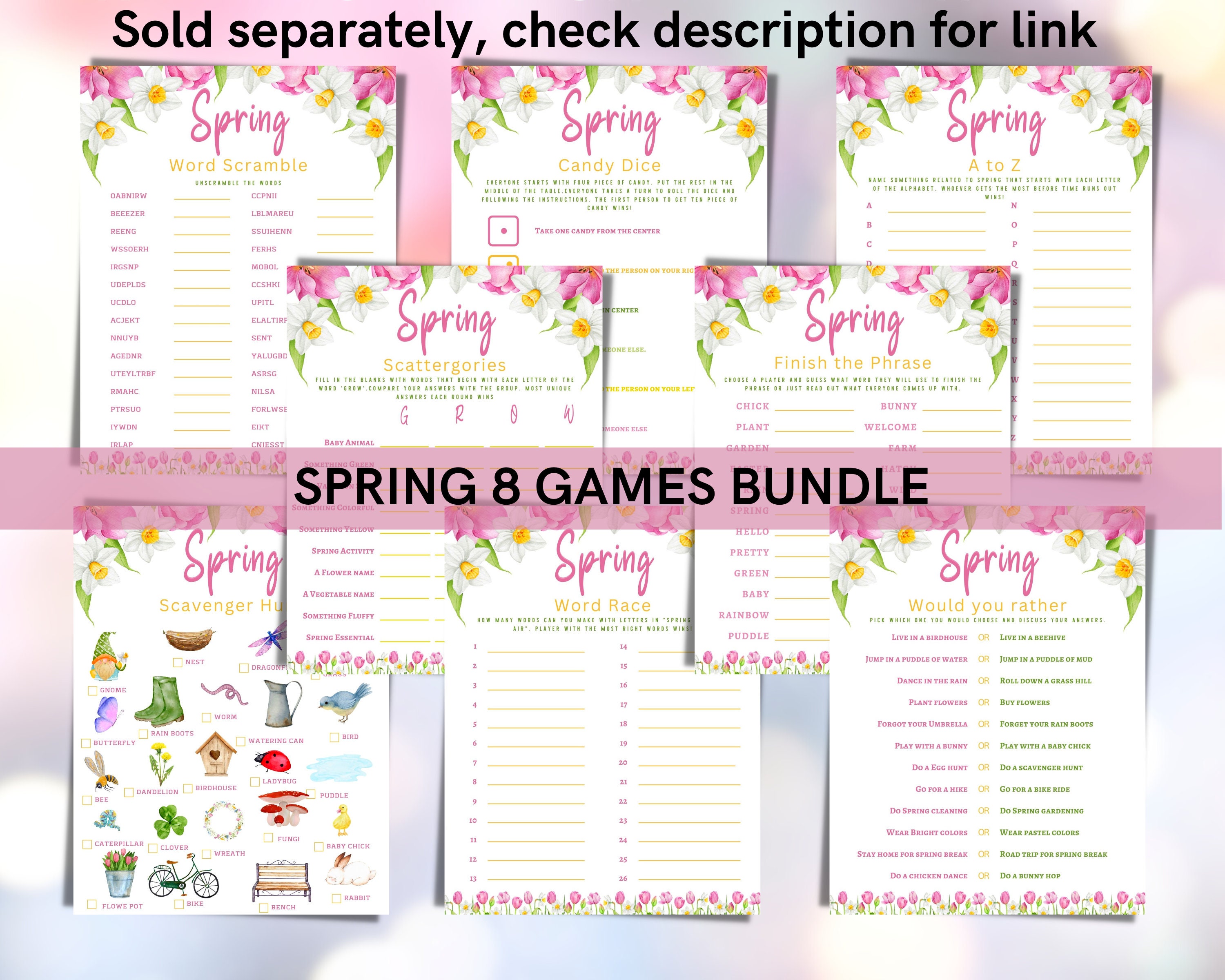 Spring Would You Rather Game for Kids Teens & Adults Use - Etsy