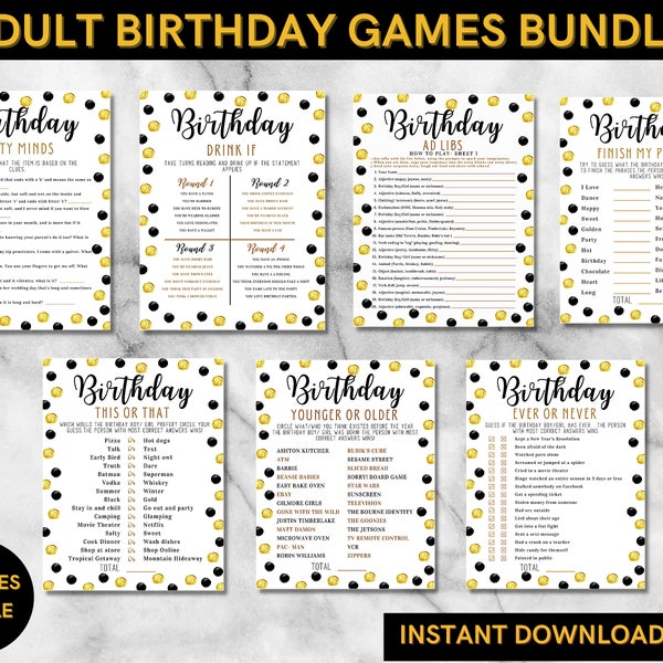 Birthday Party Games Etsy
