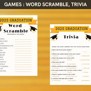 Graduation Games Printable for Fun Party Activity to Celebrate the ...