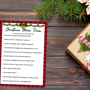 Christmas Movie Trivia Game for Holiday Party With Family and Friends ...