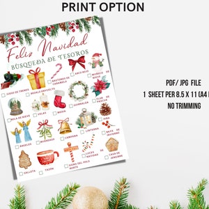Feliz Navidad Picture Scavenger Hunt Game for Fun Activity With Family ...