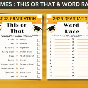 Graduation Games Printable for Fun Party Activity to Celebrate the ...