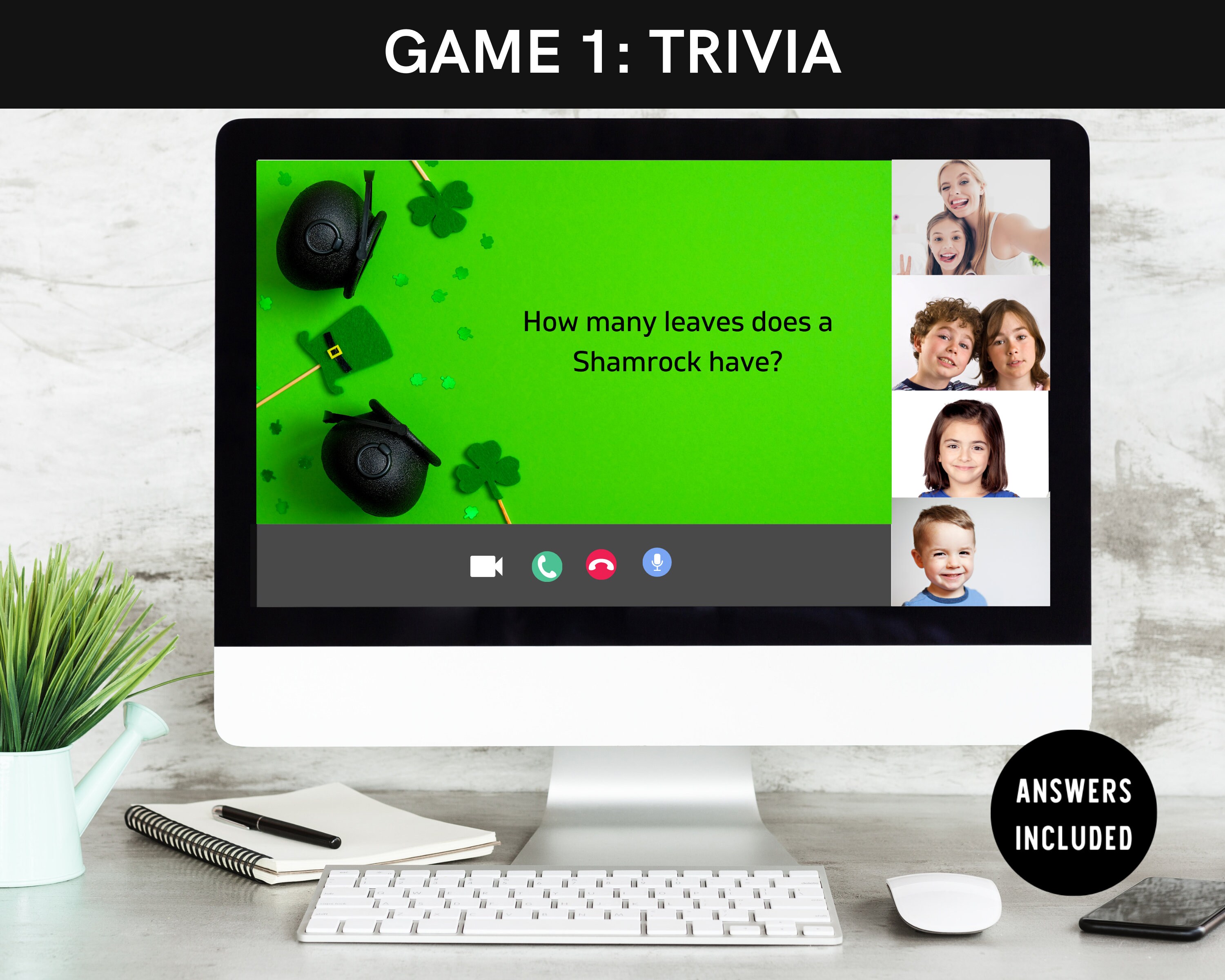 Virtual St Patrick's Day Games Bundle for an Online or | Etsy