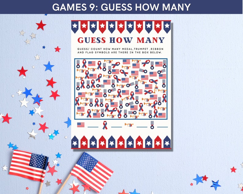 Memorial/ Veterans Day Party Games Bundle for Kids and Adults | Etsy