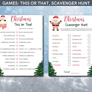 Kids Christmas Party Games Bundle for Holiday Fun Use as | Etsy