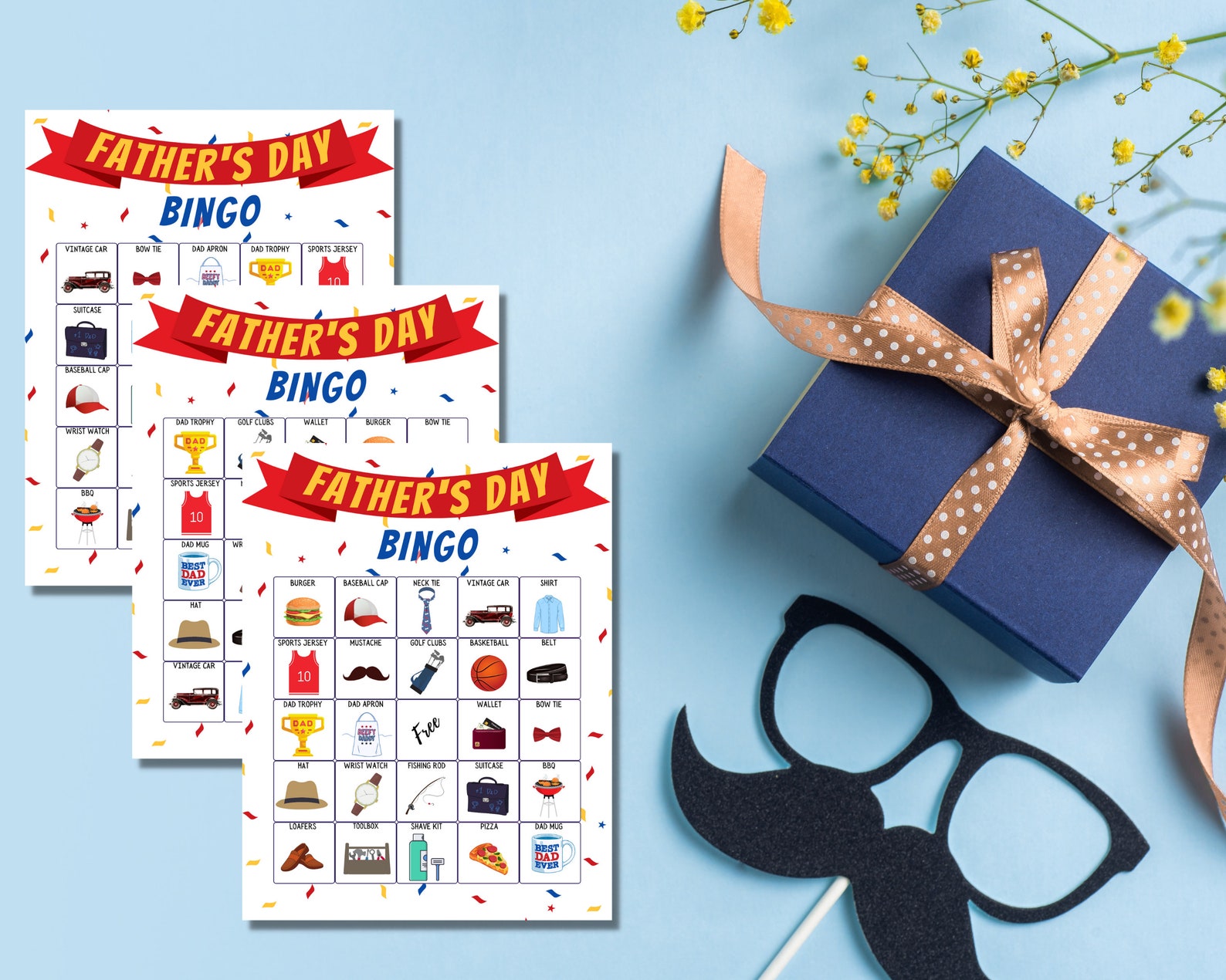 Father's Day Party Bingo Game Printable for Fun Activity - Etsy Canada