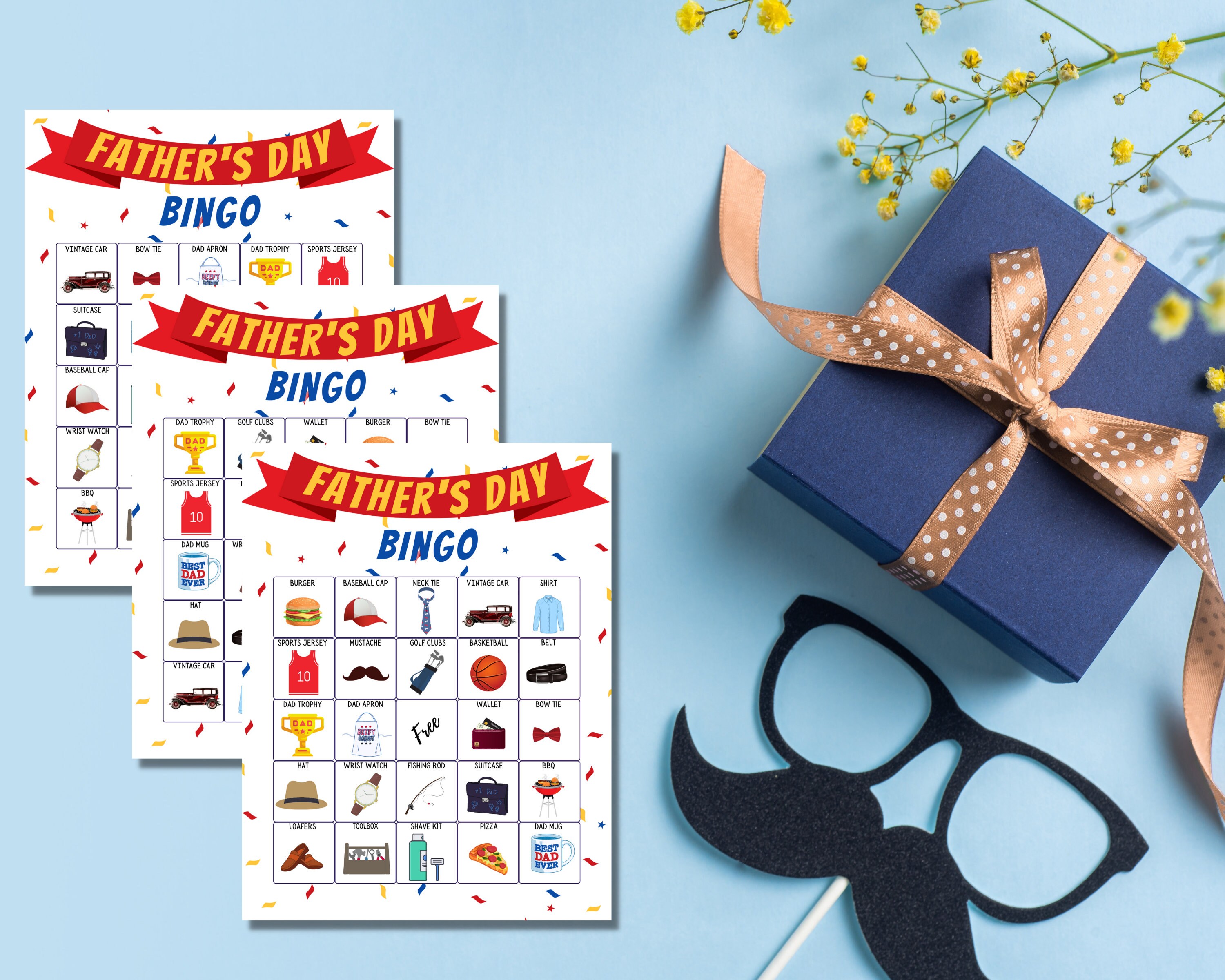 Father's Day Party Bingo Game Printable for Fun Activity - Etsy Canada