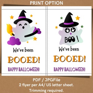 Halloween You've Been Booed Flyer Printable for - Etsy