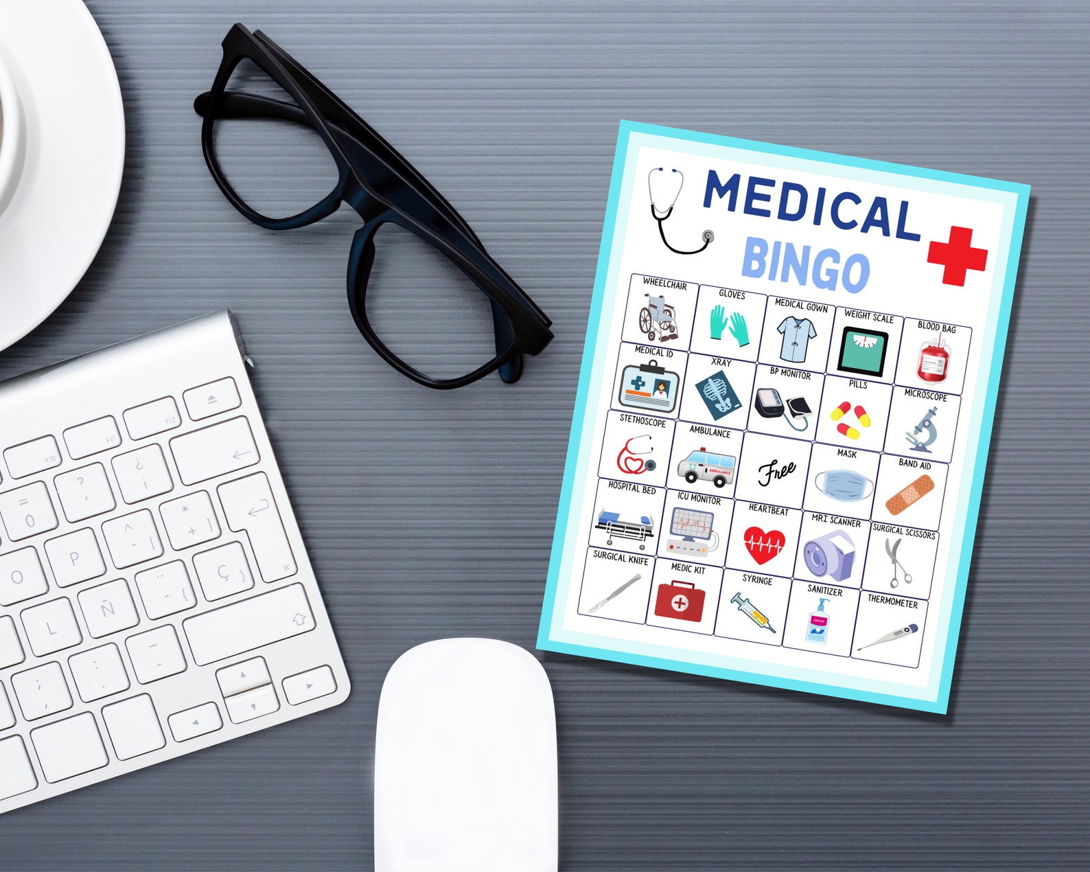 Medical Bingo Game: 30 Printable Cards for Doctor/nurse Party (instant ...