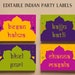 Editable Indian/bollywood Party Labels/signs Use for Diwali, Holi or ...