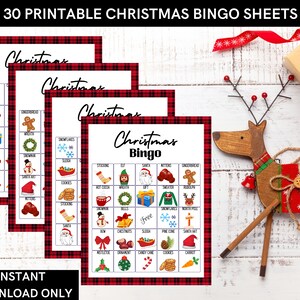 Kids Christmas Bingo Game for Fun Holiday Activity With Family and ...