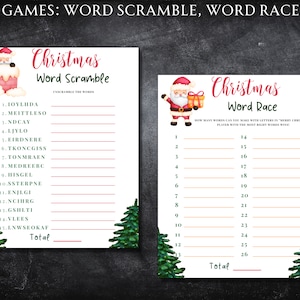 Kids Christmas Party Games Bundle for Holiday Fun Use as Family ...