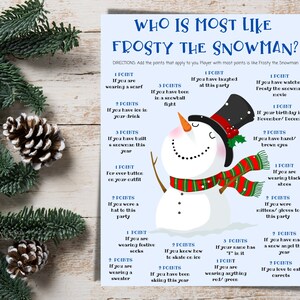 Frosty the Snowman Game: Christmas Icebreaker Activity (instant ...