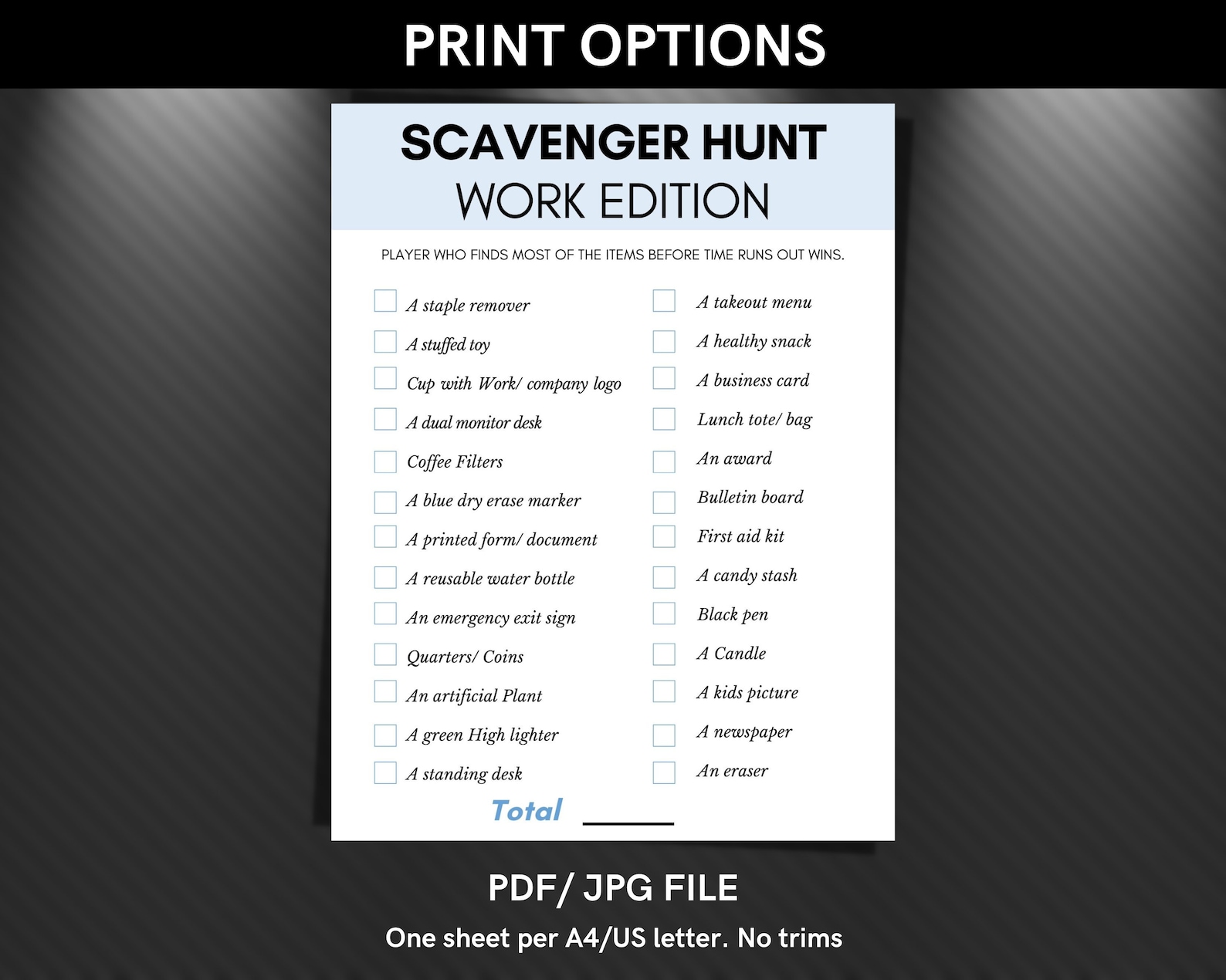 Scavenger Hunt Game for Office/ Work Fun Team Building Ice - Etsy