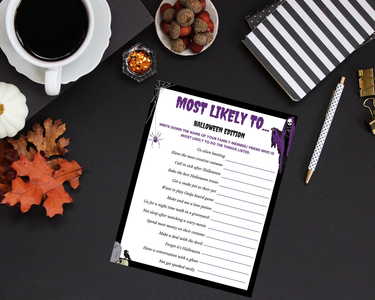 Halloween Most Likely to Game Printable for Fun Family and - Etsy