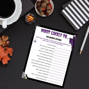 Halloween Most Likely to Game Printable for Fun Family and - Etsy