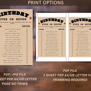 Western Birthday Party Games Bundle for Him (instant Download) - Etsy