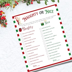 Naughty or Nice Game for an Adult/ Girls Night Holiday/christmas Party ...