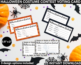 Downloadable Halloween Costume Contest Voting Cards Printable - Etsy