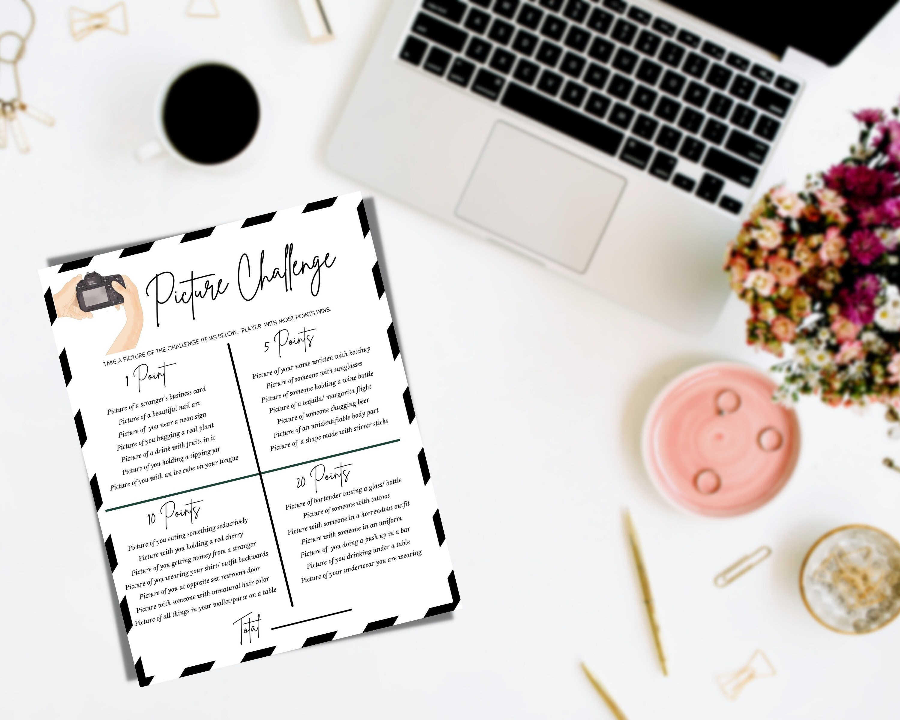 Adult Picture Challenge Game for Birthday Bar/ Pub Crawl - Etsy