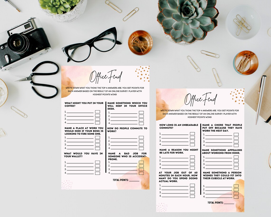 Office Feud Game for Fun Work Team or Retirement Party - Etsy