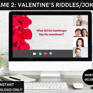 Virtual Valentines Games Bundle for an Online or Zoom Party for Kids ...