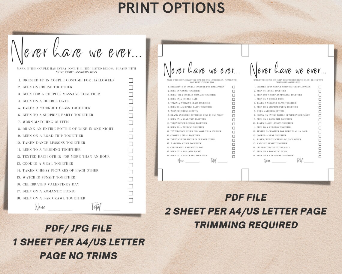 Engagement Party Couples Guessing Game for a Save the Date or - Etsy