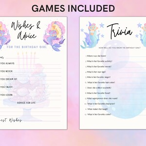 Mermaid Girl Birthday Party Games Bundle - Includes 10 Fun Games - Use ...